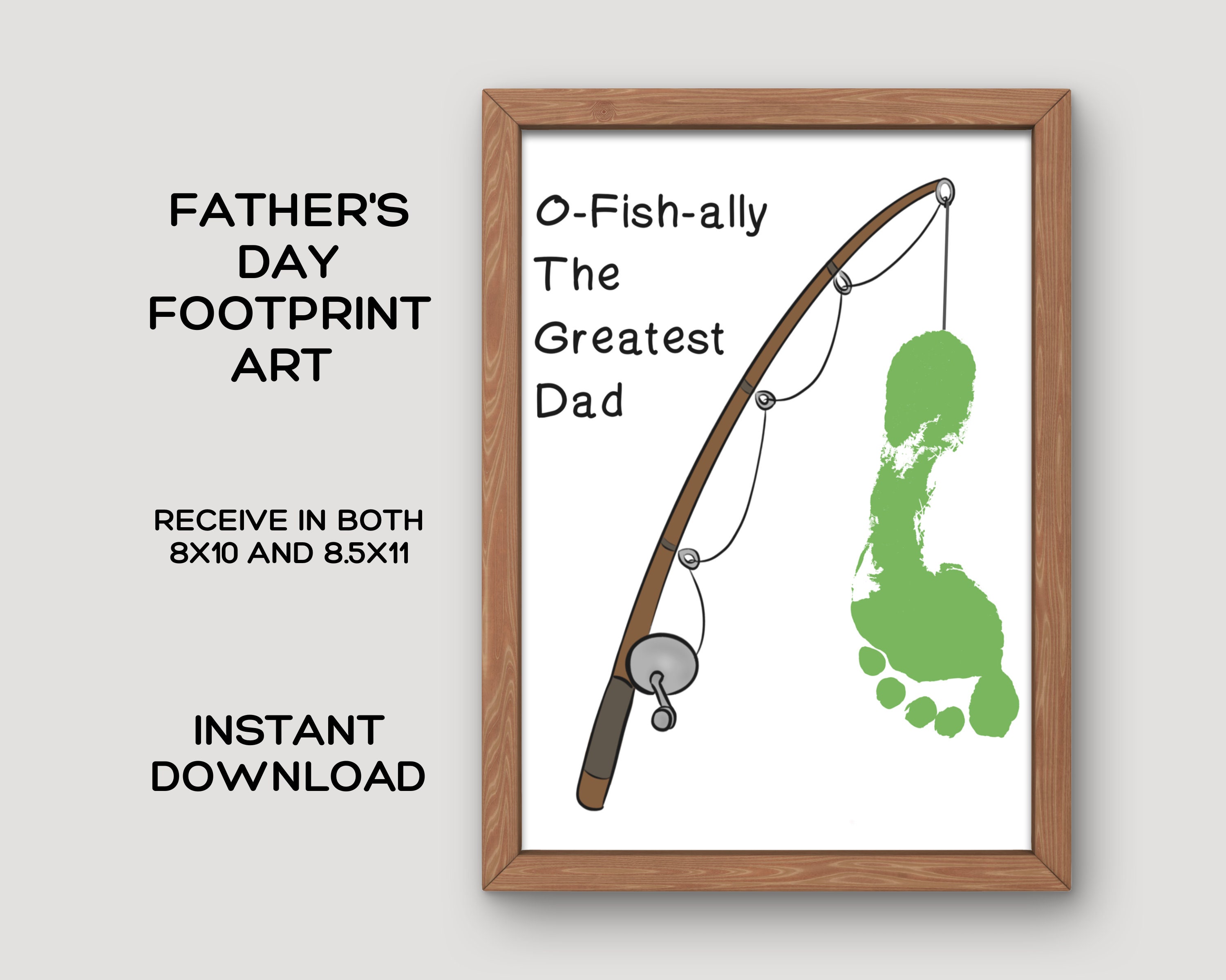 Fathers Day Footprint Craft, DIY Gift for Dad, Fathers Day Handprint ...