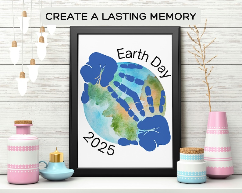 Earth Day Printable Handprint Art, Montessori Handprint Craft Activity ...