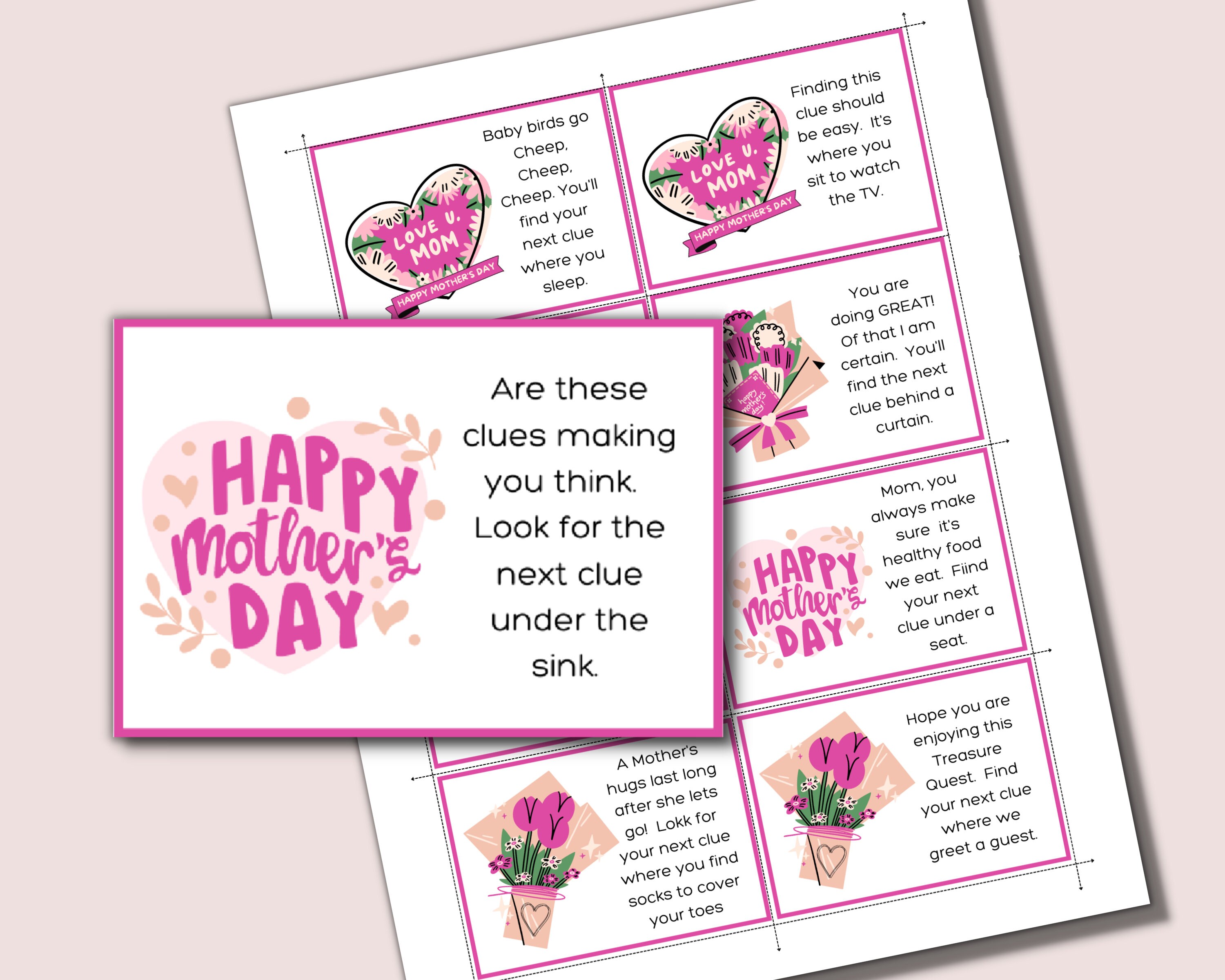 Mothers Day Scavenger Hunt, Mothers Day Games Printable, Scavenger Hunt ...