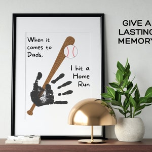 DIY Gift for Dad, Baseball, Handprint Art, Fathers Day Handprint Craft ...