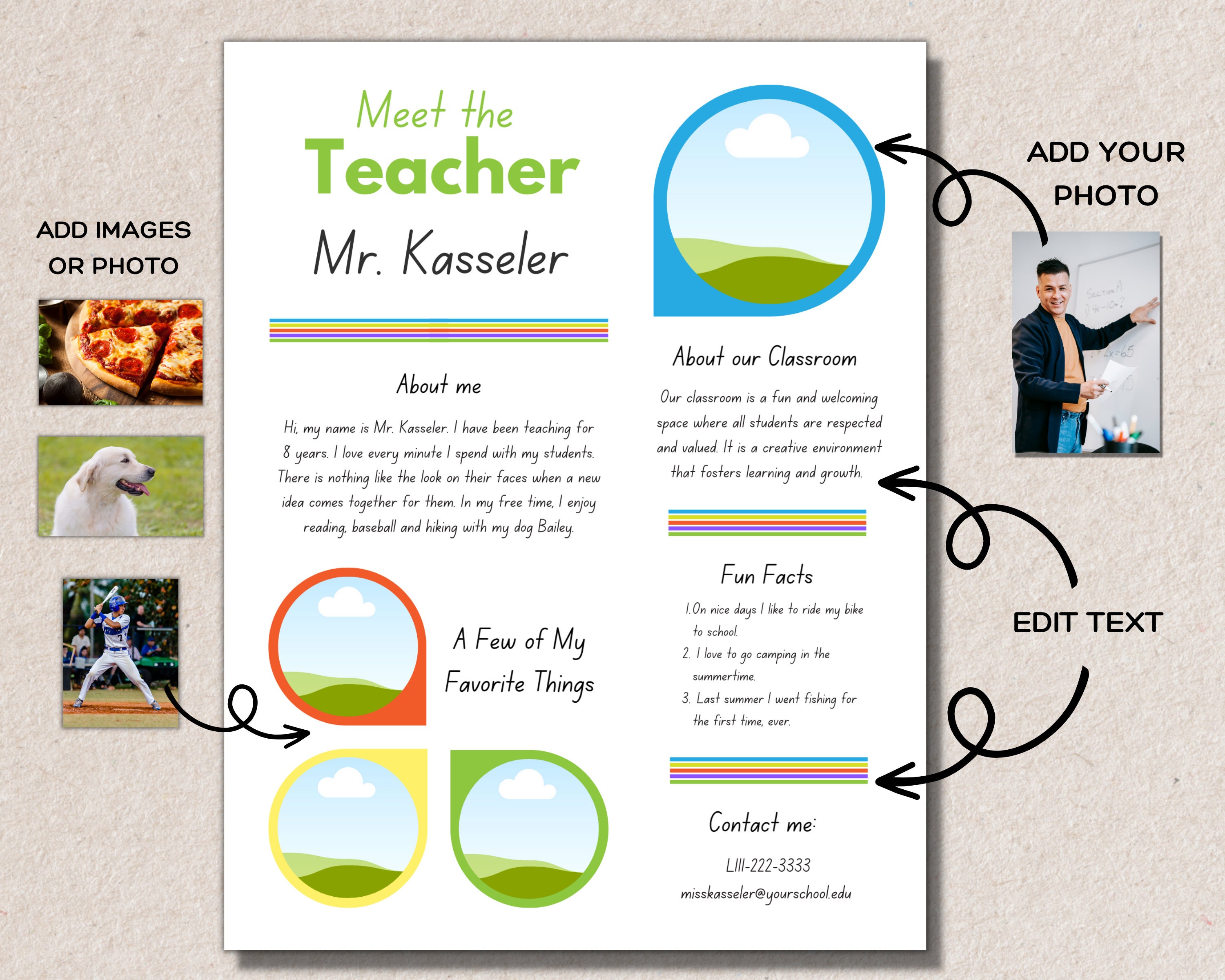Meet the Teacher Welcome Letter Template, Welcome Back to School Flyer ...