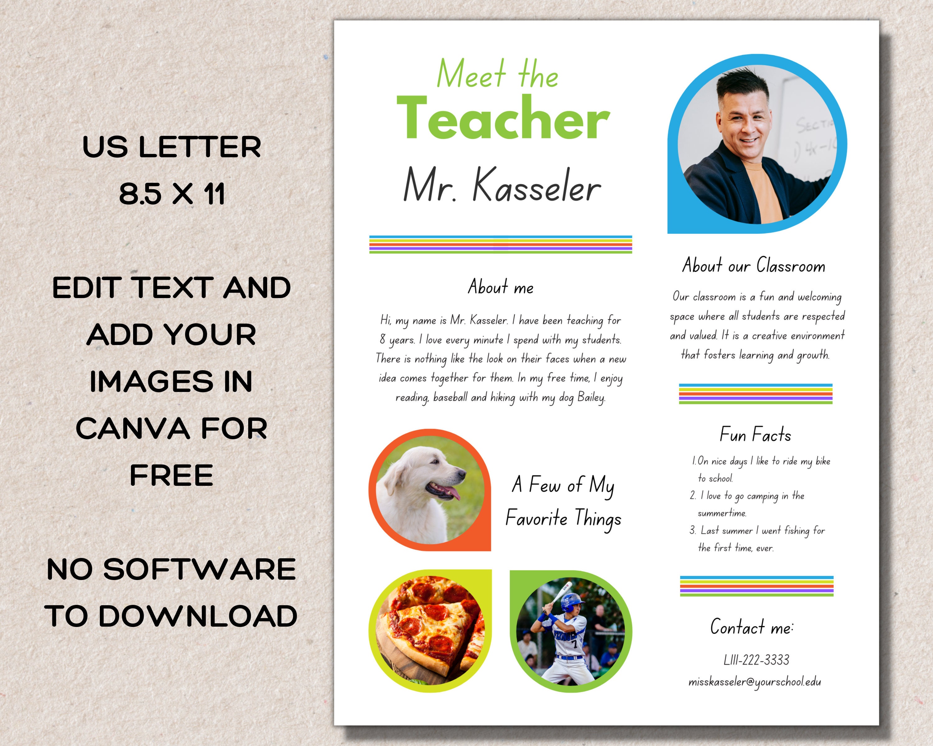 Meet the Teacher Welcome Letter Template, Welcome Back to School Flyer ...