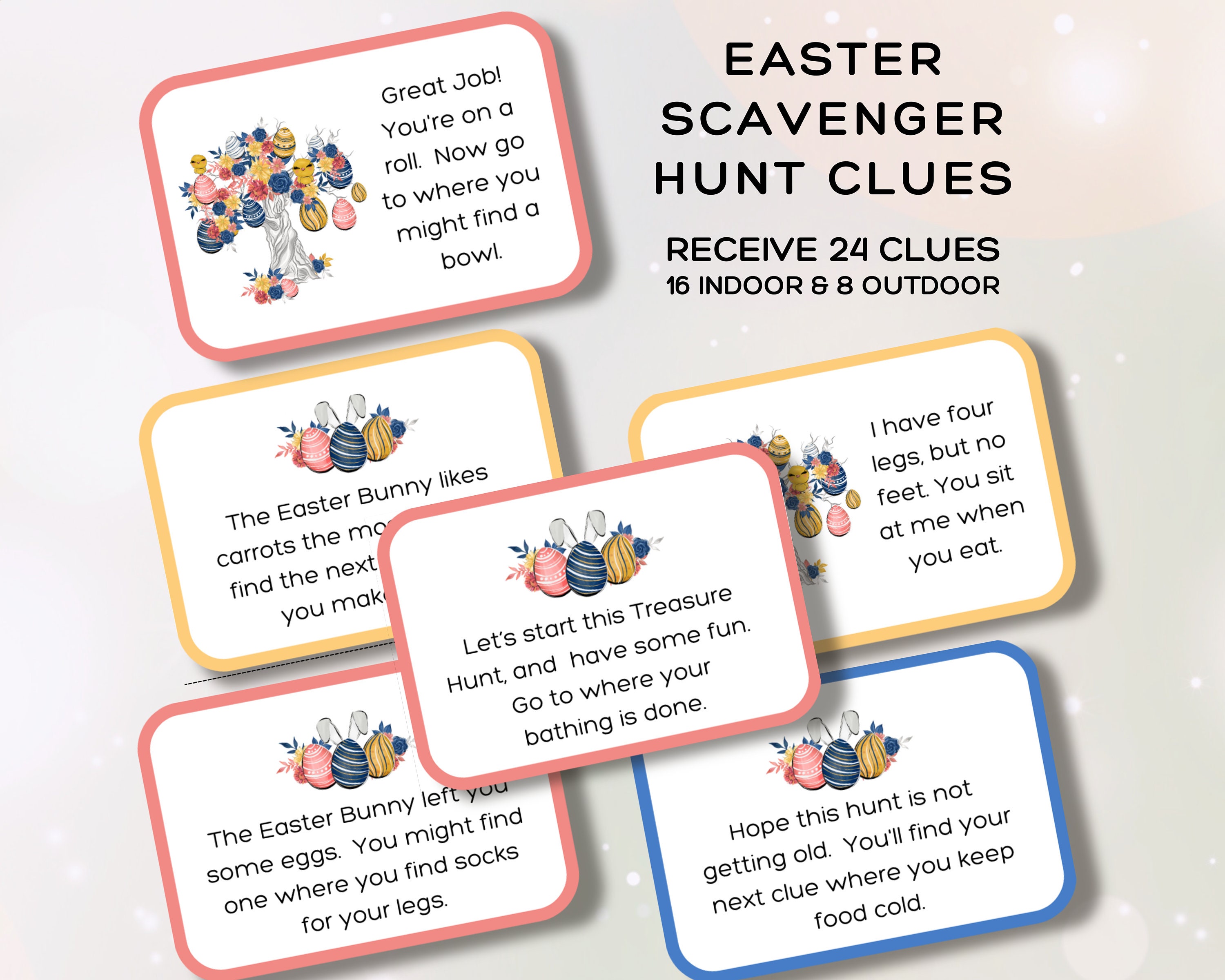 Printable Easter Scavenger Hunt for Kids, Easter Egg Scavneger Hunt ...