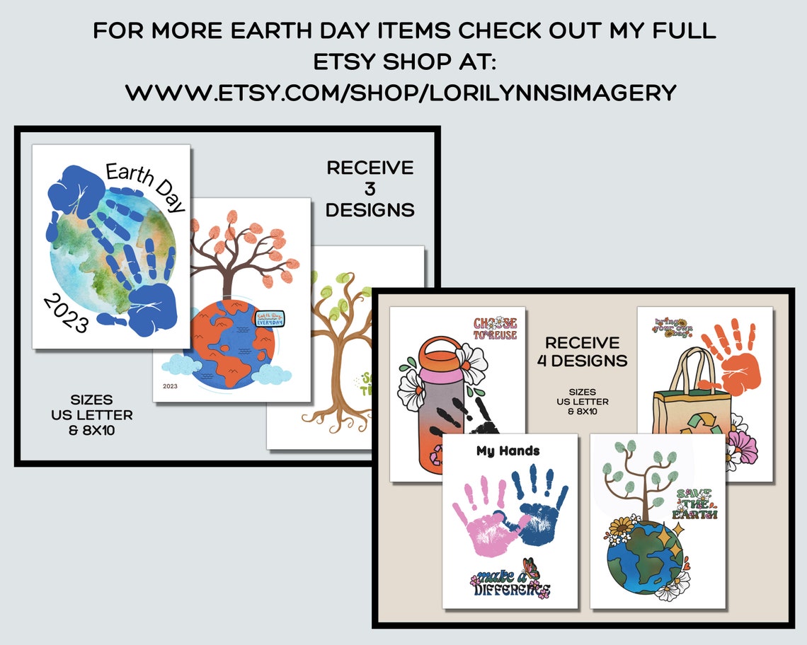 Earth Day Handprint Art Earth Day Printable Earth Day - Etsy