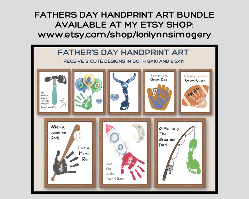 Fathers Day Footprint Craft, DIY Gift for Dad, Fathers Day Handprint ...