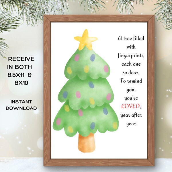 Diy Fingerprint Tree - Etsy