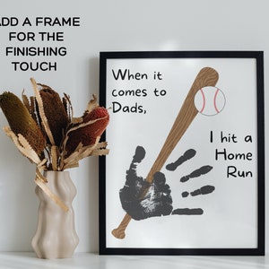 DIY Gift for Dad, Baseball, Handprint Art, Fathers Day Handprint Craft ...