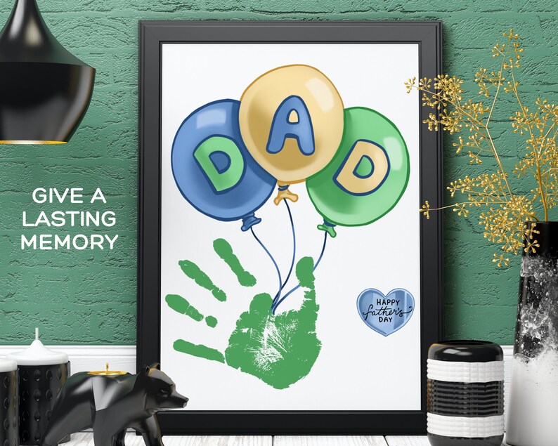 Fathers Day Handprint Craft DIY Gift for Dad Fathers Day - Etsy
