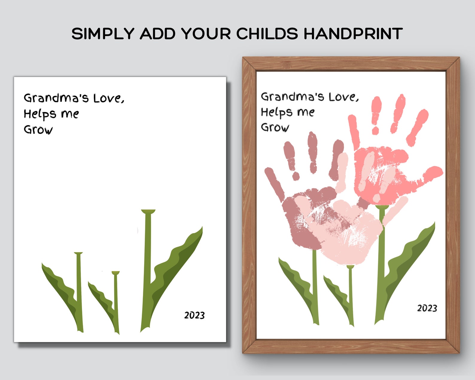 Handprint Art, Gift From Grandkids, Mothers Day Handprint Printable ...
