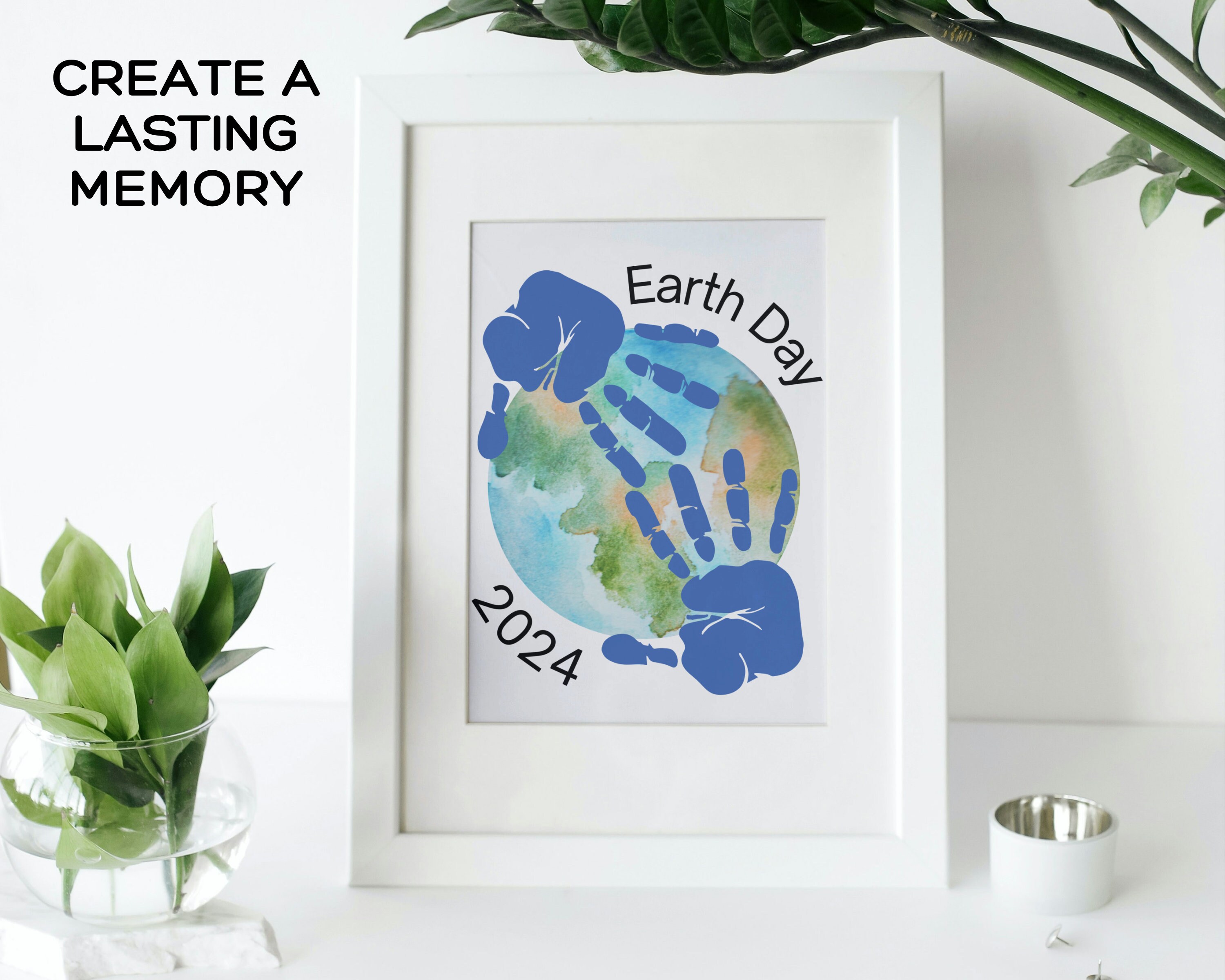 Earth Day Printable Handprint Art, Montessori Handprint Craft Activity ...