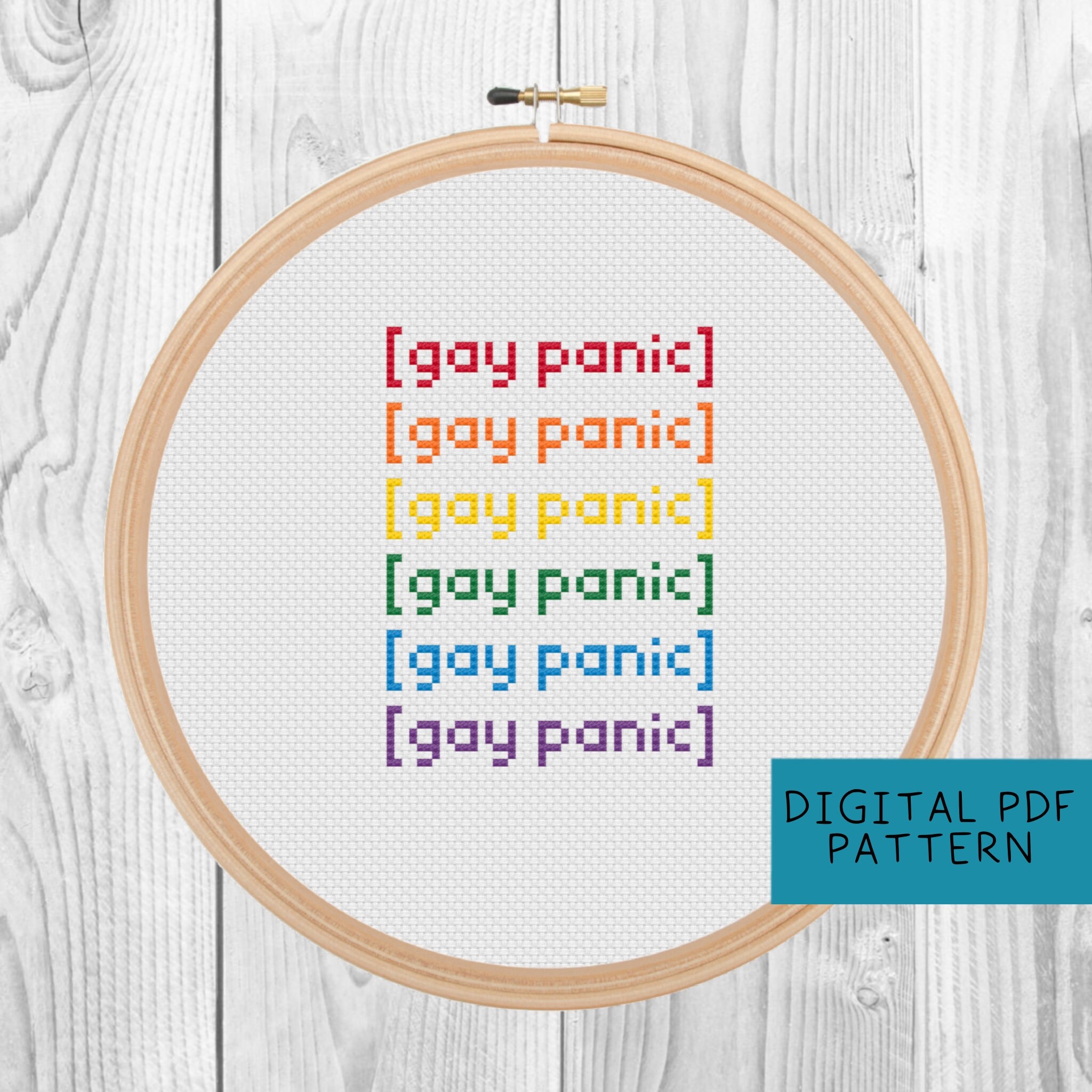 Gay Panic LGBT Cross Stitch Pattern PDF Download - Etsy