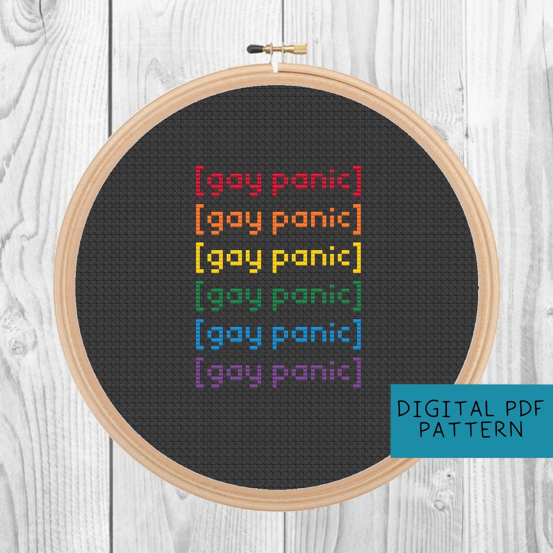 Gay Panic LGBT Cross Stitch Pattern PDF Download - Etsy