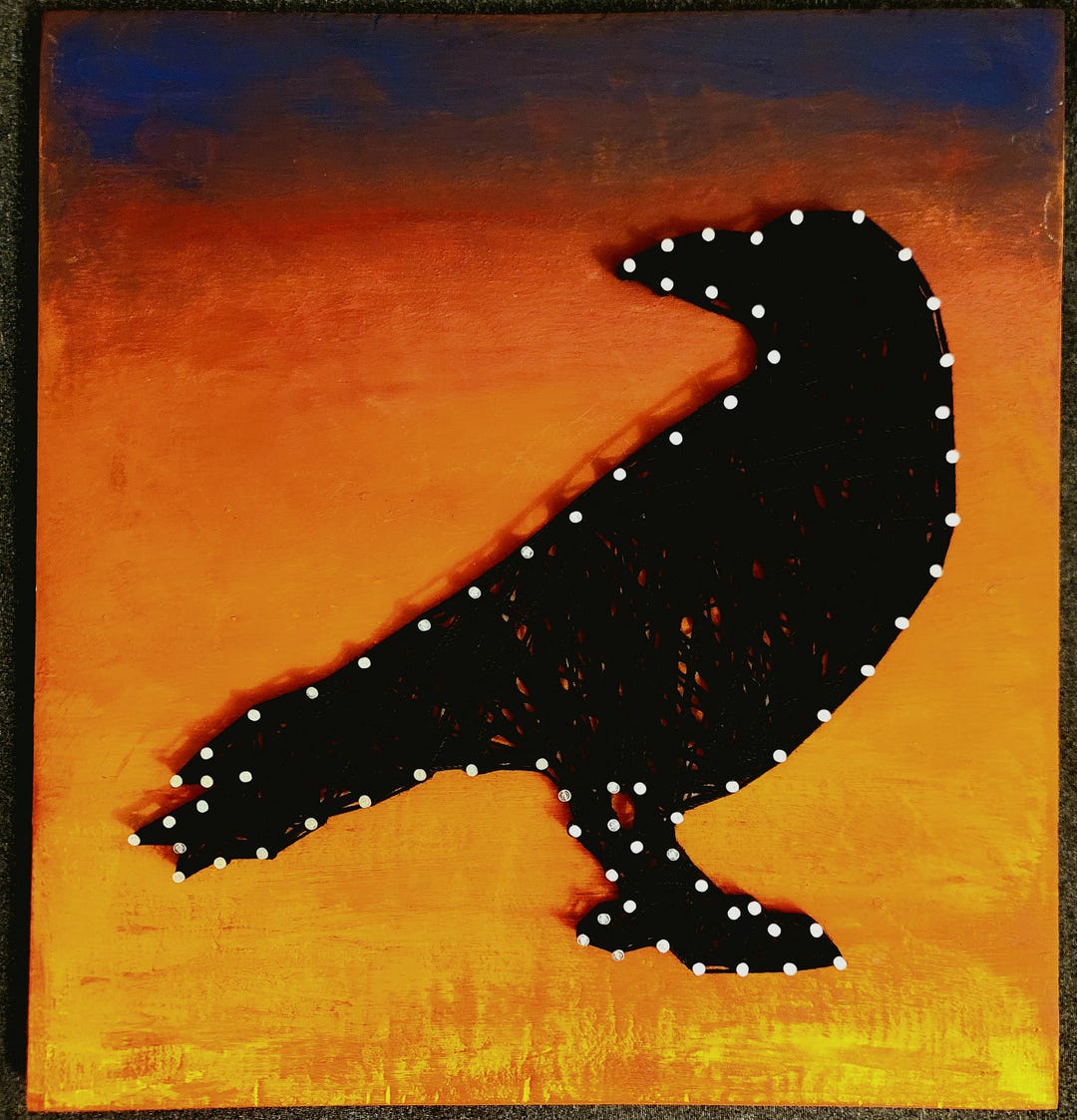 Crow on Sunset String Art - Etsy