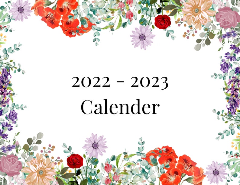 2022 2023 Calendar August 2022 Calendar Classroom Calendar Homeschool ...