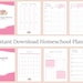 Homeschool Planner Pretty in Pink Teacher Planner Student Planner ...