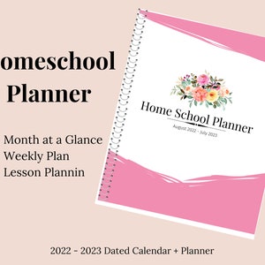 Homeschool Planner Pretty in Pink Teacher Planner Student Planner ...