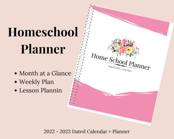 Homeschool Planner Pretty in Pink Teacher Planner Student - Etsy