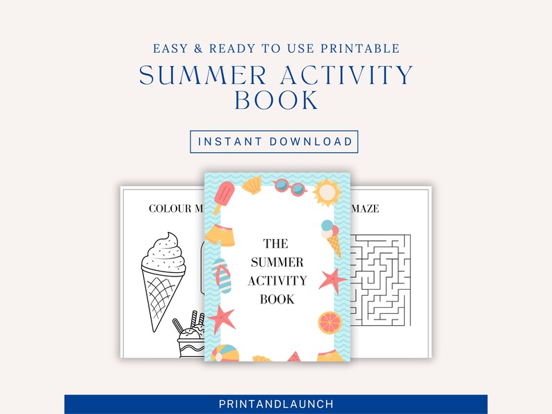 Printable Summer Activity Book for Kids Fun Outdoor and Indoor Games ...
