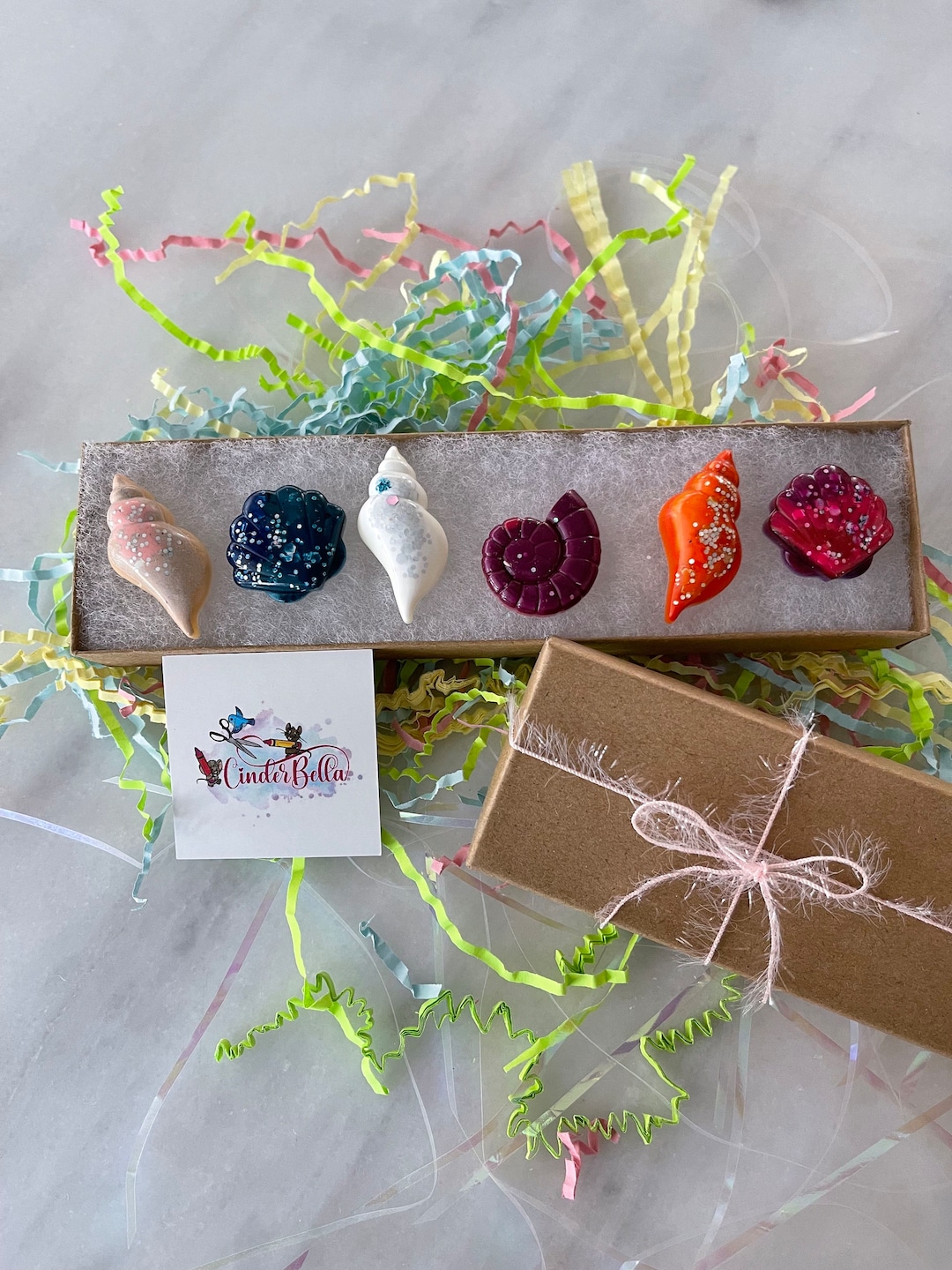 Mermaid Mini Crayons - Sea Shell Crayons - Beach Trip Crayons - Busy ...