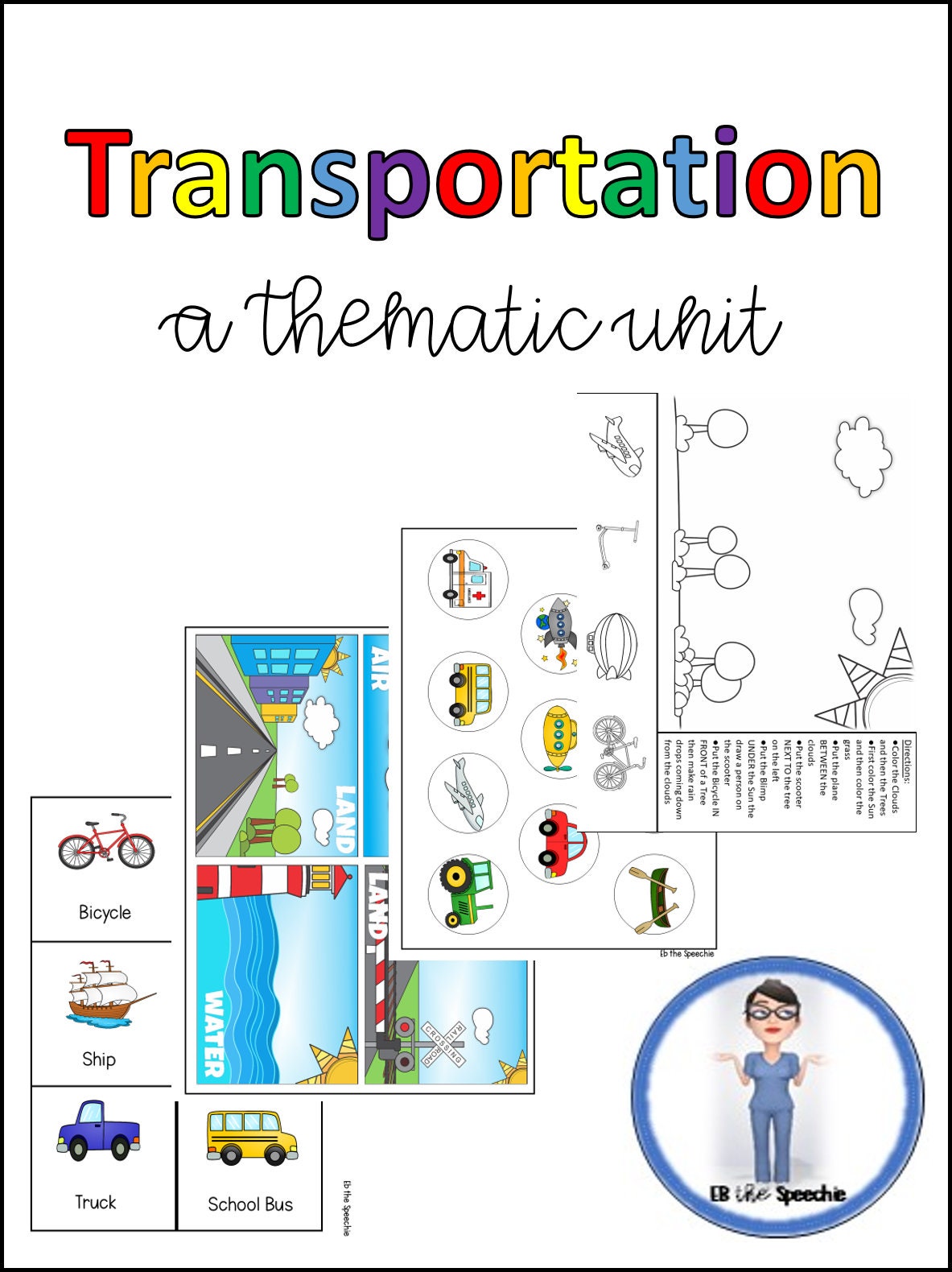 Transportation Mini Thematic Language Unit - Etsy