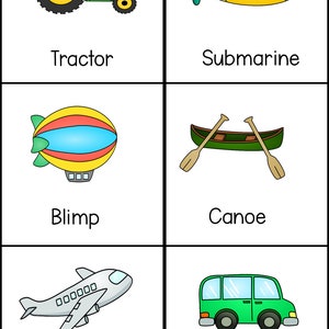 Transportation Mini Thematic Language Unit - Etsy