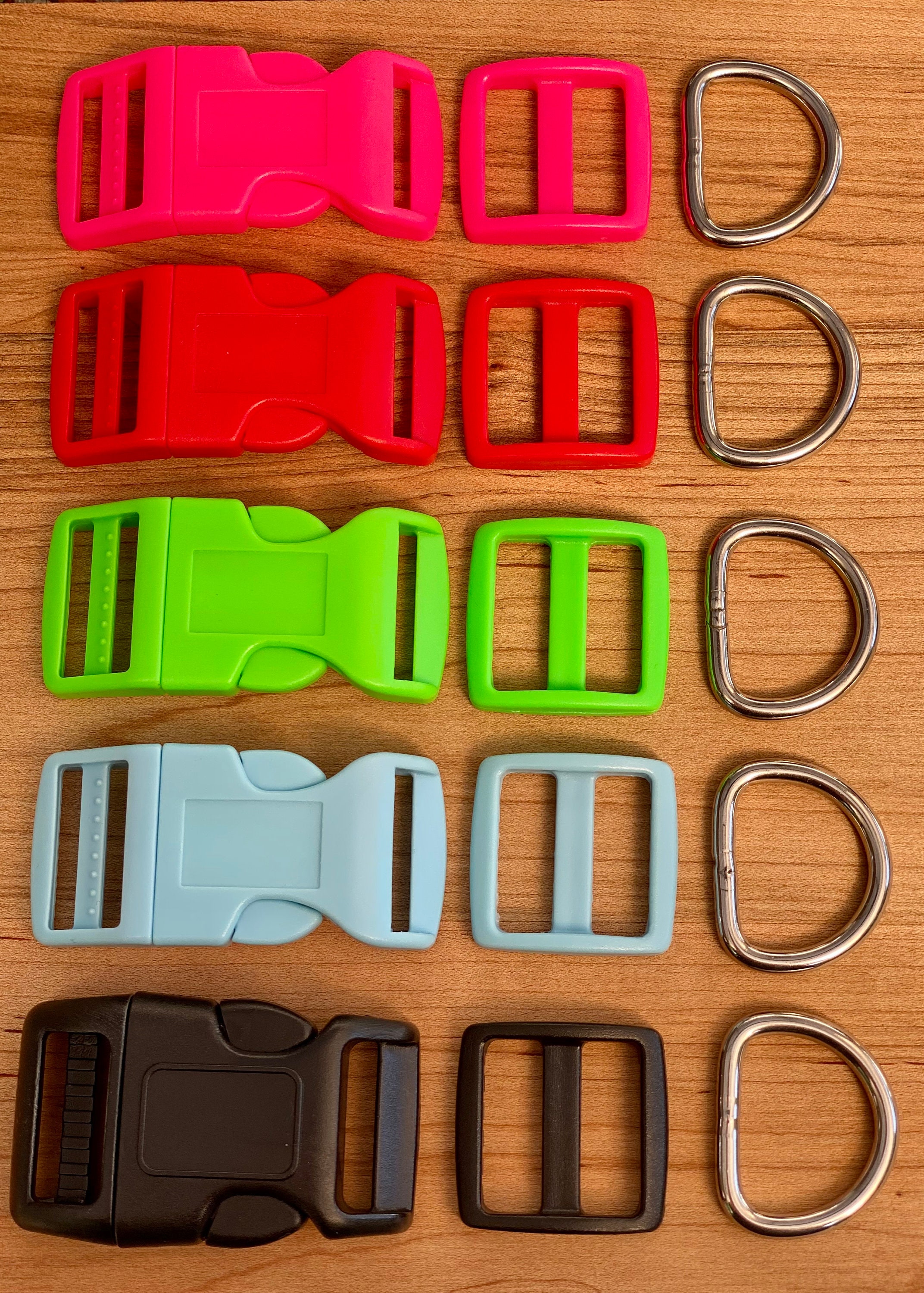 25mm (1") Colored Plastic Collar Set/dog Collar Hardware/pet Hardware ...