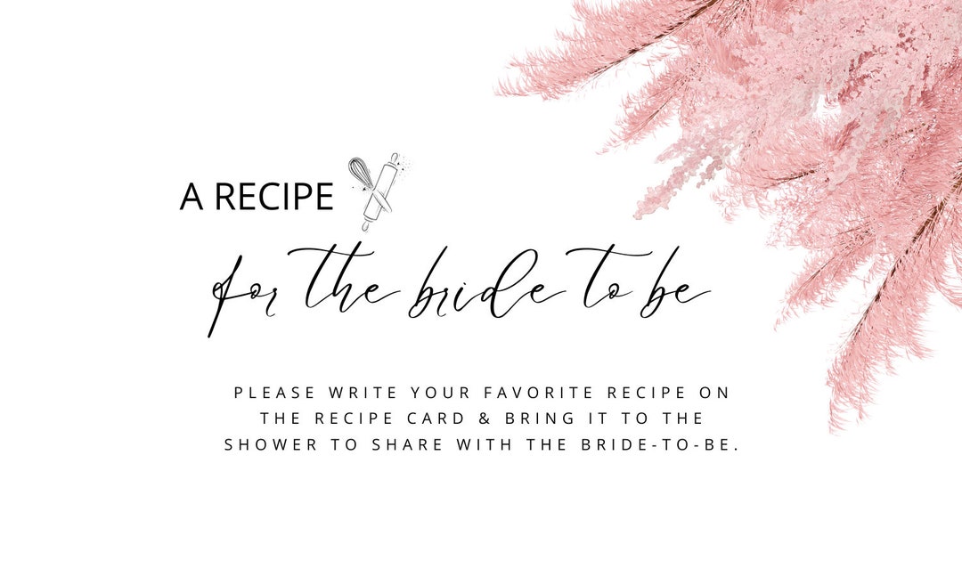 Recipe Card Instructions Template - Etsy