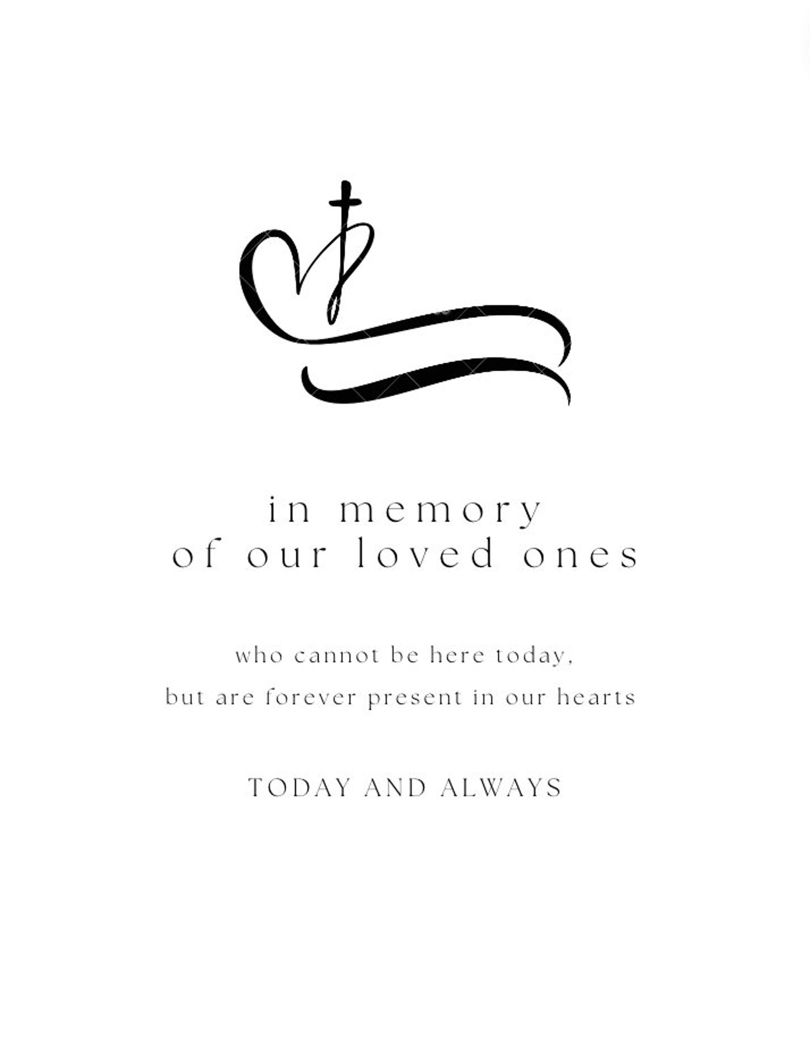 In Loving Memory Template - Etsy