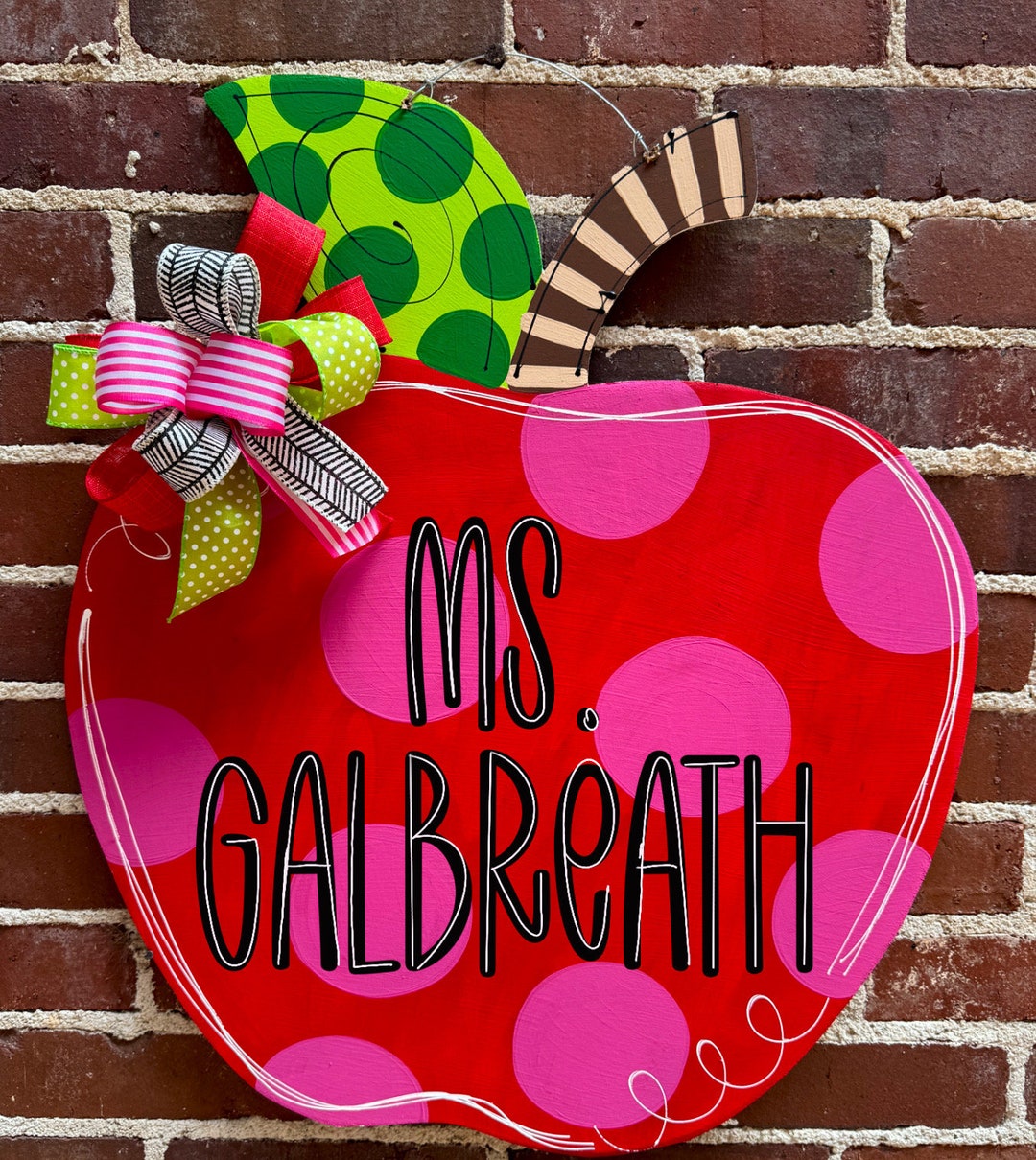 Funky Apple Door Hanger - Etsy