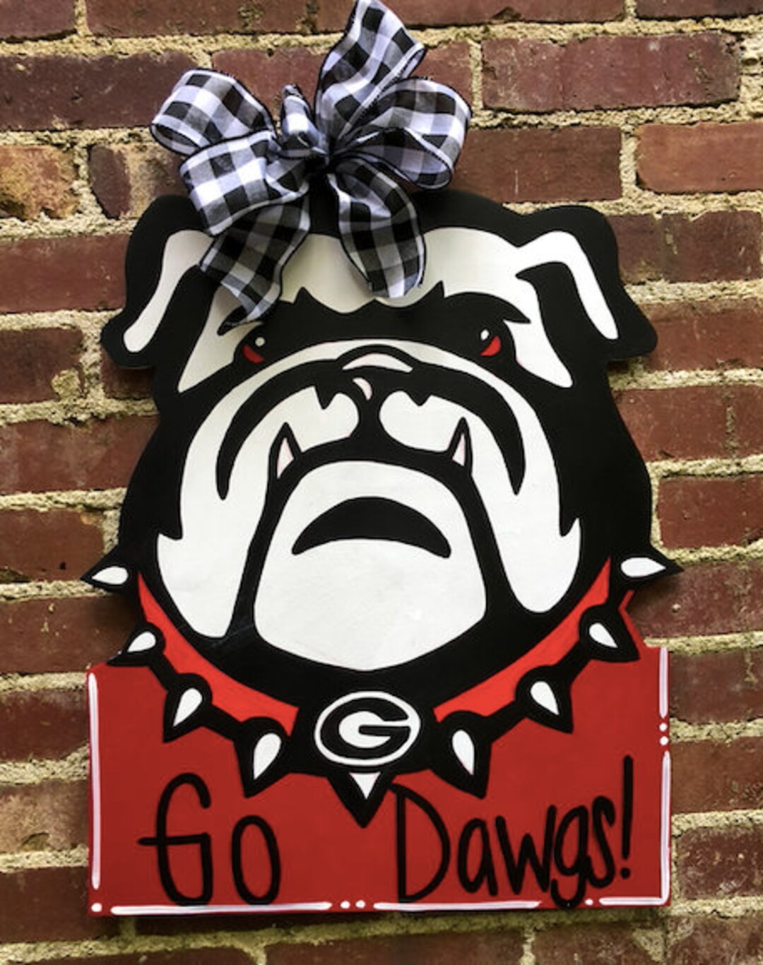 Bulldog Door Hanger - Etsy