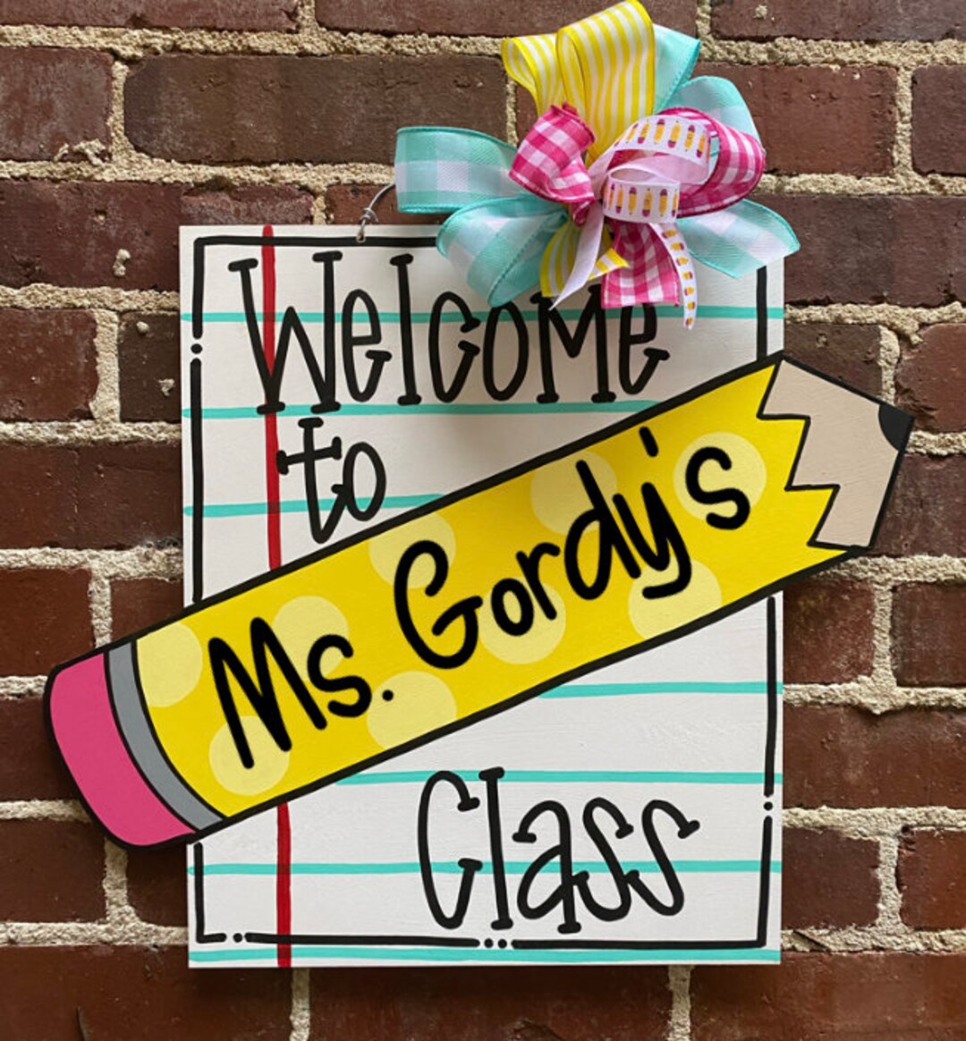 Welcome to Class Classroom Teacher Door Hanger - Etsy