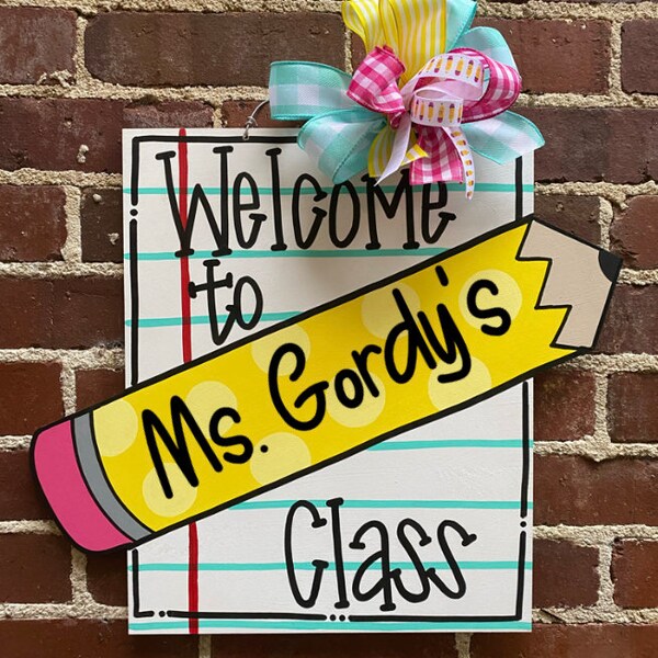 Teacher Door Hanger - Etsy