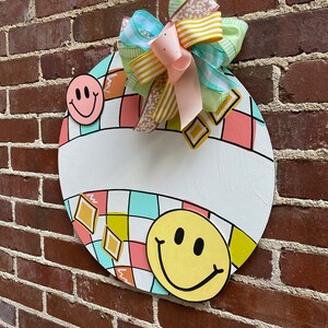 Retro Smiley Classroom Door Hanger - Etsy