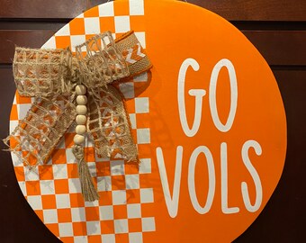 Tenn Football Door Cover Tennessee Vols Decor Tenn Vols - Etsy