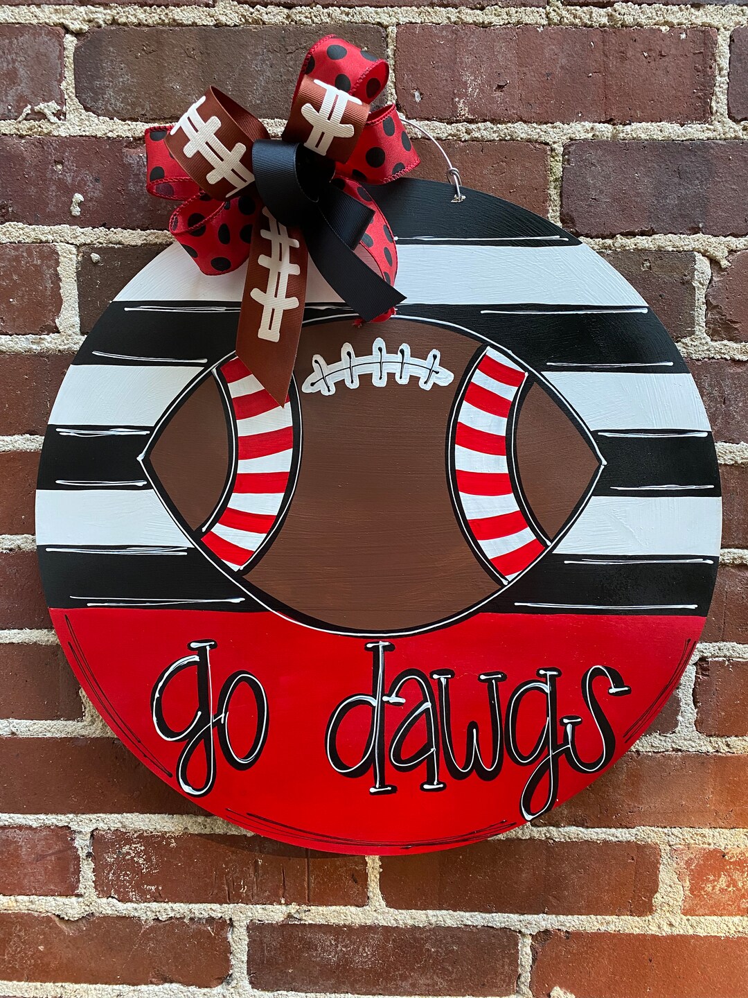 Go Dawgs Round Door Hanger - Etsy
