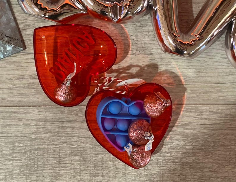 Heart Shaped Fillable Container, Valentine's Day Container, Valentine's ...