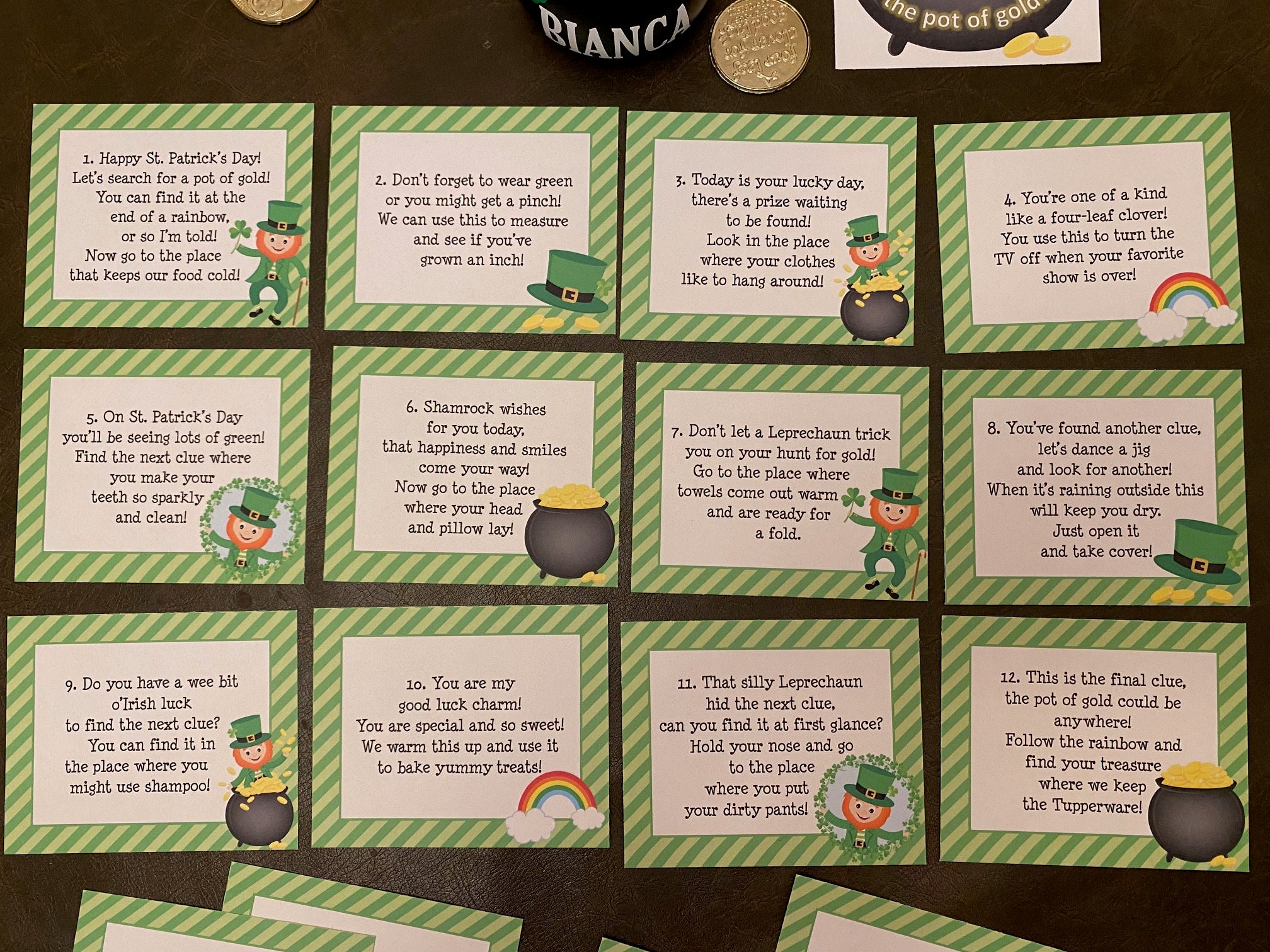 Mini St. Patrick's Day Pot of Gold With Scavenger Hunt, Kid's St ...