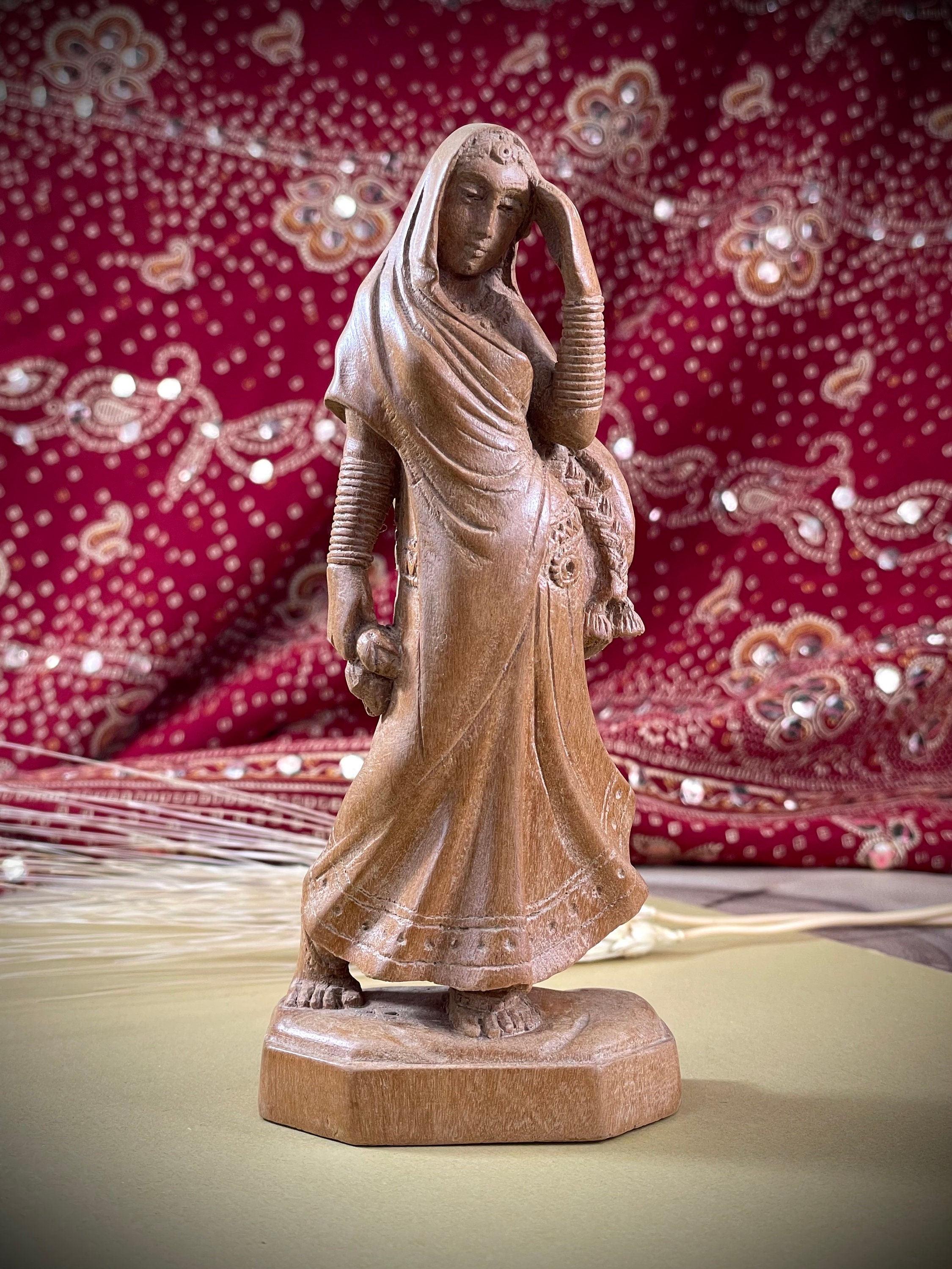 Exotic Indian Art Lady Statue - Etsy