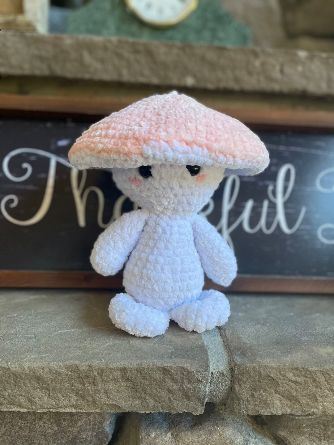 Big, Pink-a-boo Mushroom Folk (crochet) (amigurumi) - Etsy