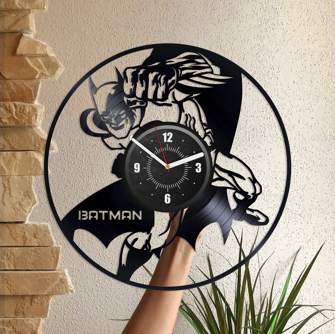 DC Superhero Vinyl Record Silent Clock Comics Hero Original Decor for ...