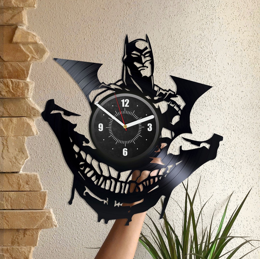 The Dark Knight Vinyl Record Large Wall Clock Comics Art DC Heroes ...