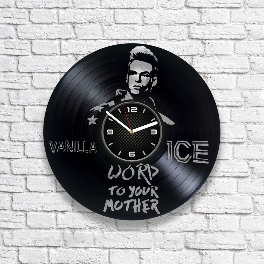 Vanilla Ice Vinyl Record Clock, Rap Decor, Anniversary Gift for ...