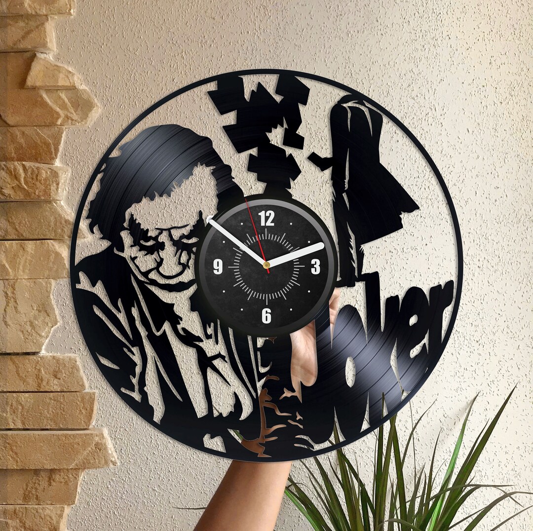 Joker Vinyl Record Silent Wall Clock DC Comics Wall Art - Etsy