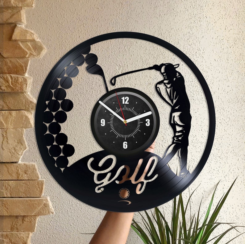 Golf Vinyl Record Silent Wall Clock Sports Wall Art for House - Etsy
