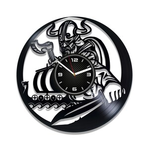 Viking Vinyl Record Large Clock Viking Artwork Scandinavian Decor for ...