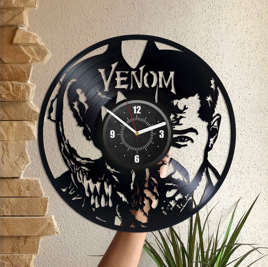 Venom Vinyl Record Large Clock Marvels Gifts for Women Comics Books Art ...