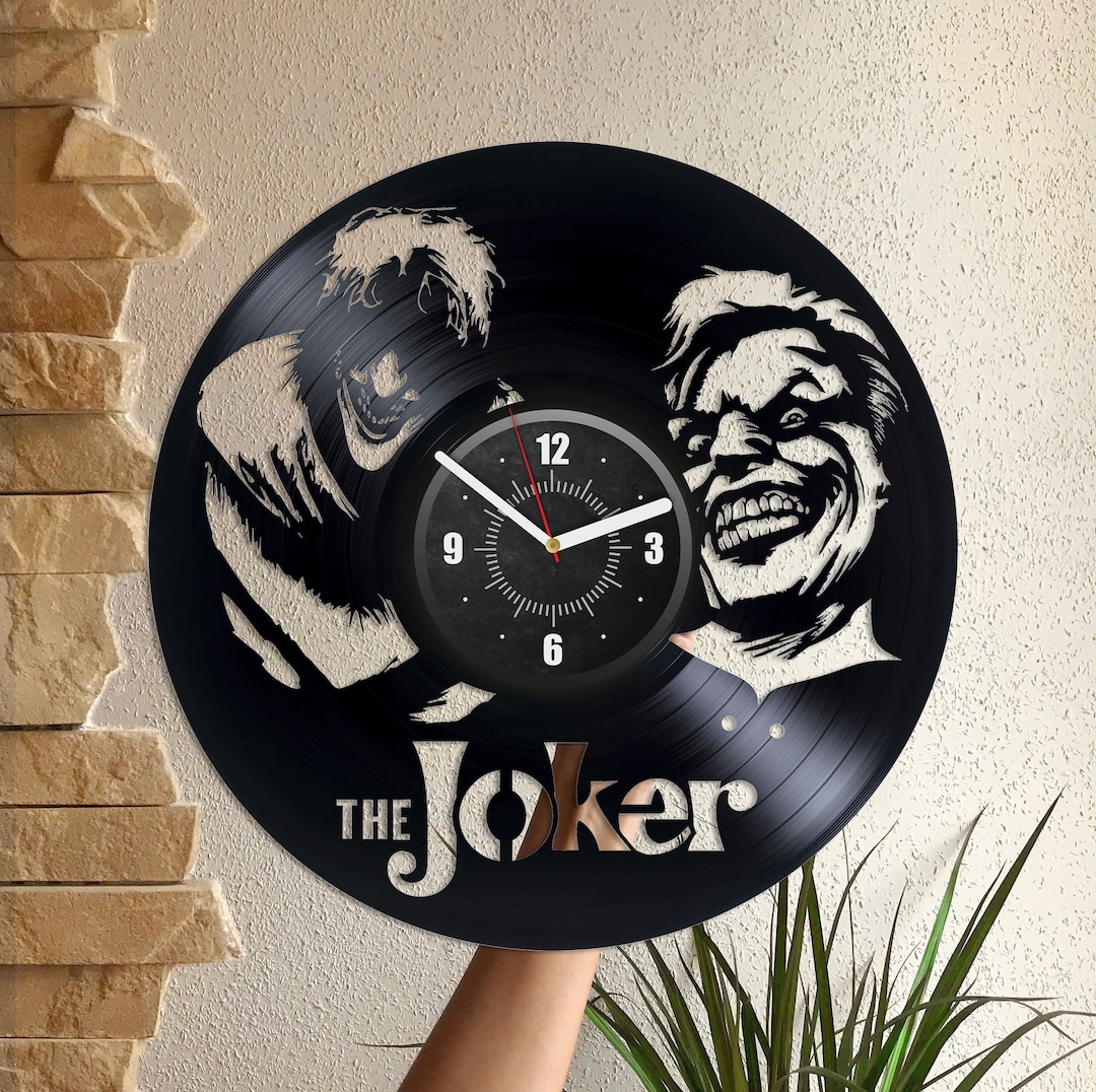 The Joker Vinyl Record Laser Cut Wall Clock DC Legends Original Living ...