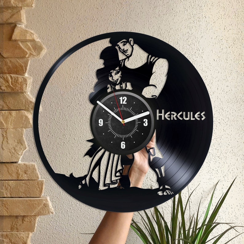Hercules Vinyl Record Wall Clock Cartoon Wall Art Nursery - Etsy