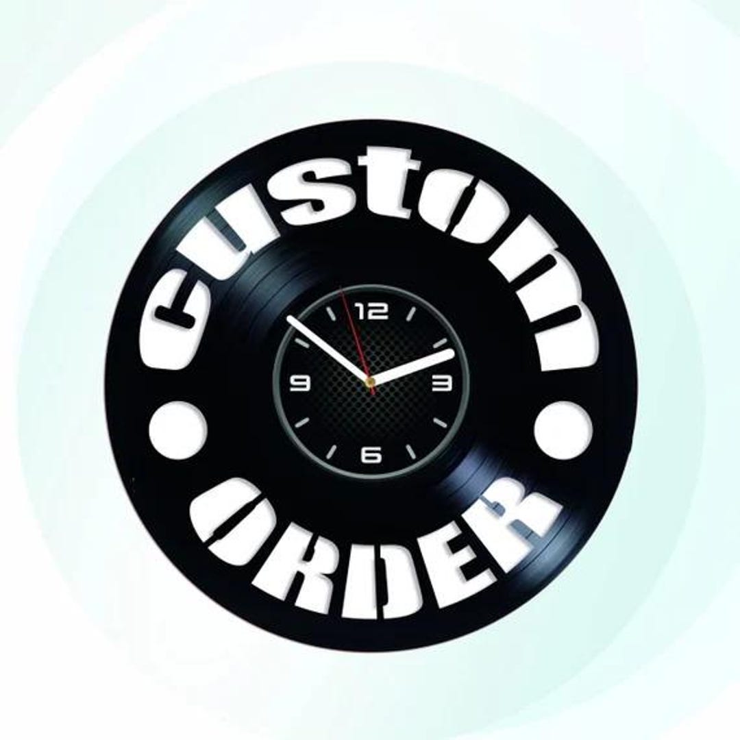CUSTOM Vinyl Record Clock, Personalized Decor, Home Wall Art, Bedroom ...