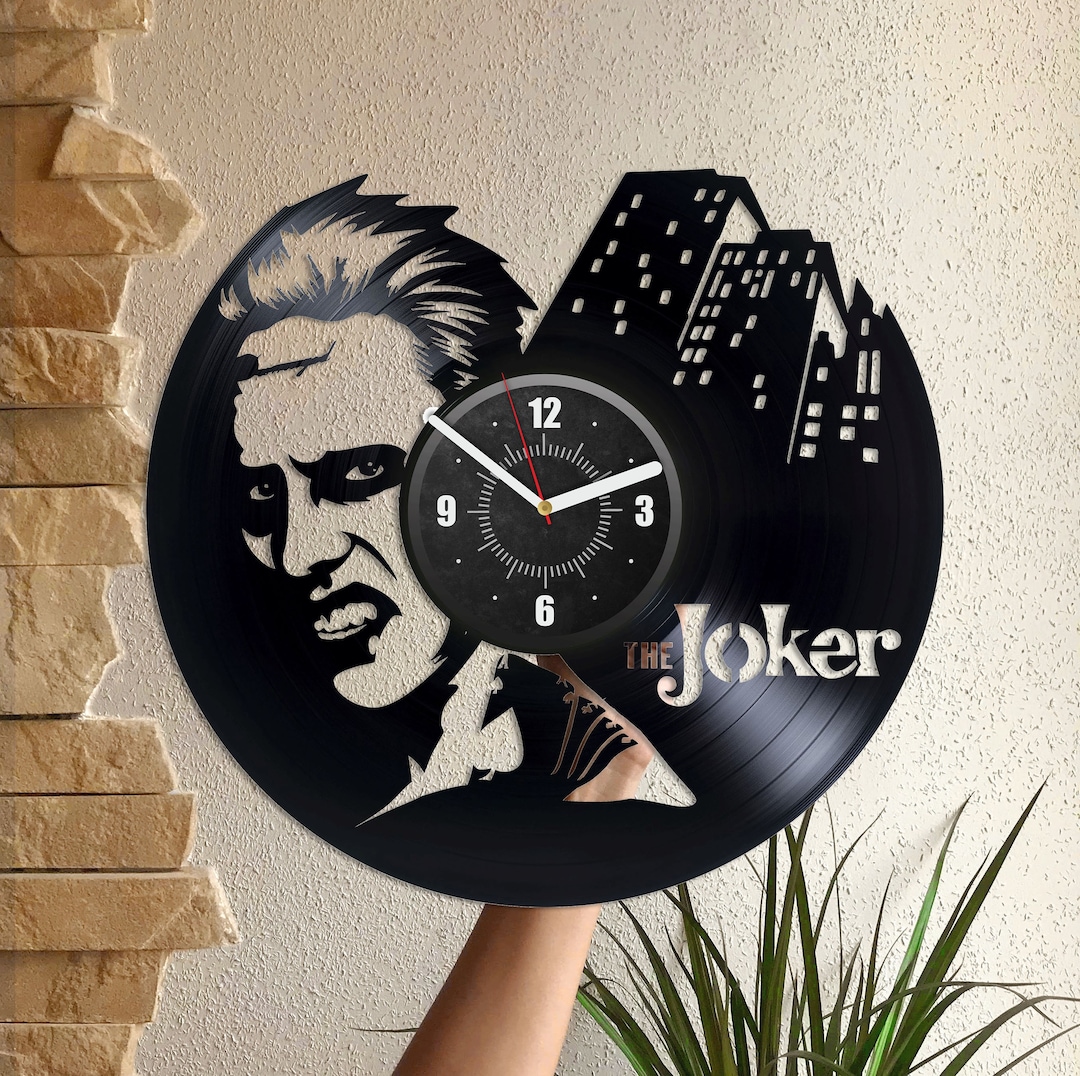 Joker Vinyl Record Unique Wall Clock DC Comics Wall Art Wall Decor for ...